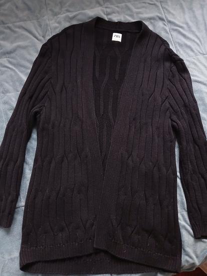 Zara knit pamucni teget dzemper-kardigan, XL