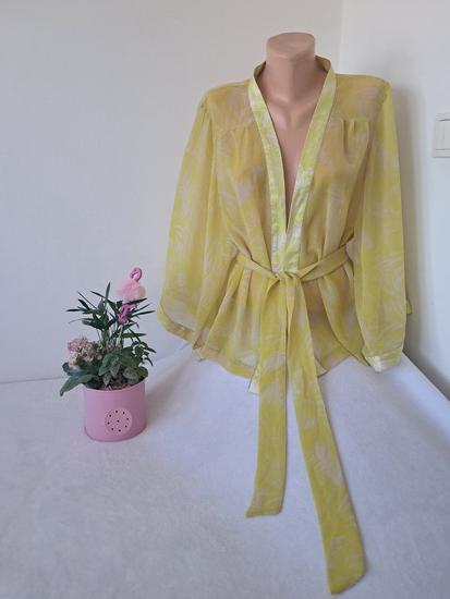 H&M tropski zuti kimono-kardigan vel 40