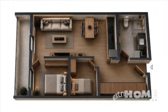 Zvezdara, Olimp, 3.0, 51,33 m², novogradnja LUX