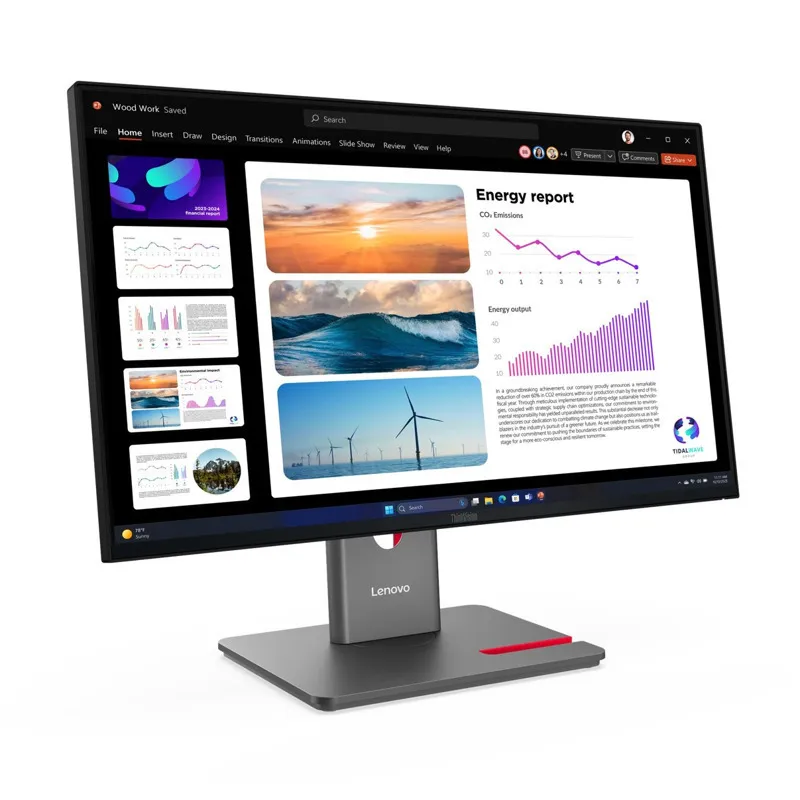 23.8″ ThinkVision P24Q-40 QHD (2560×1440) IPS AG, 16:9, 1500:1, 300 cd/m2, 6ms (4ms extreme mode), 178° / 178°, Refresh 48Hz – 120Hz, 1x HDMI 2.1, 2x DP 1.4, USB hub, Daisy chaining, Tilt, Swivel,...