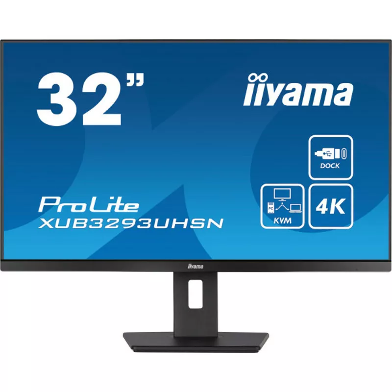 Monitor 31.5″ Iiyama XUB3293UHSN-B5 IPS 3840×2160/60Hz/4ms/HDMI/DP/USB/RJ45/zvuč