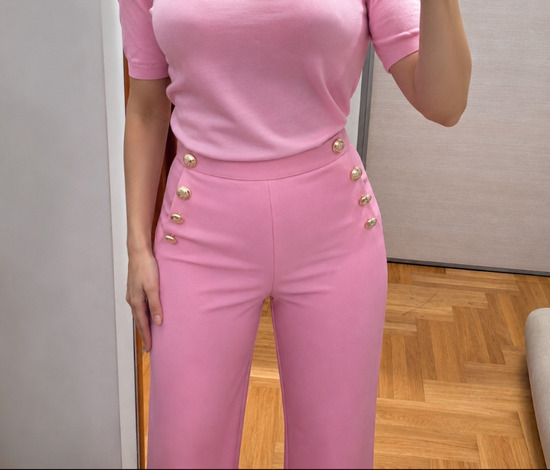 Zara pantalone dublji struk