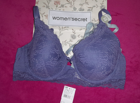 WS tamno plavi cipka brus 85C NOVO!%
