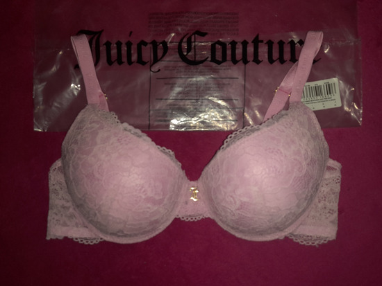Juicy roze cipka logo print bretele 80C NOVO!%