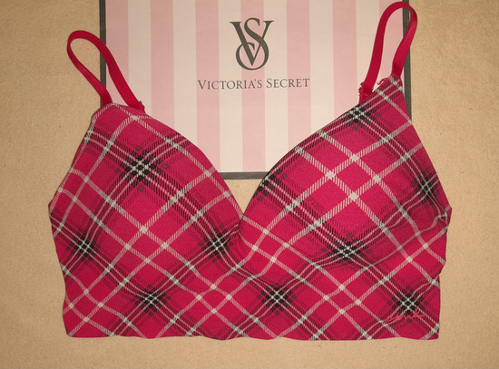 VS PINK karirani forma bez žice push up%