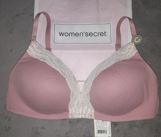 WS puder roze bel čipka pamuk dojilje 85C NOVO!%