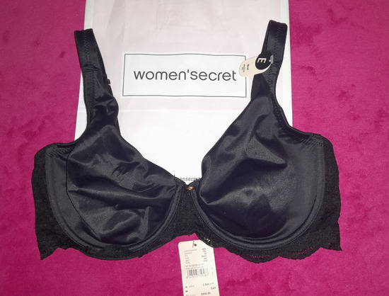 WS crni ojacani microfiber,žica bralette 75E NOVO%