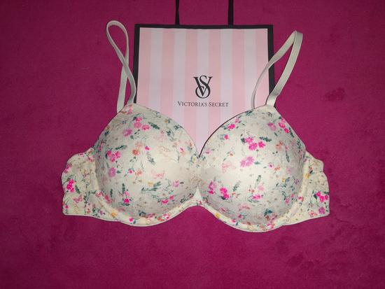 Victoria Secret PINK beli cvetni push up 80B%