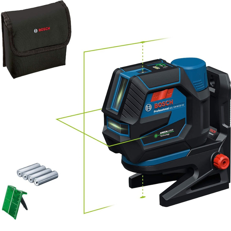 Bosch – Kombinovani laser GCL 12V-50-22 CG, sa držačem i 4×1,5V AA baterijama – 0601066S00