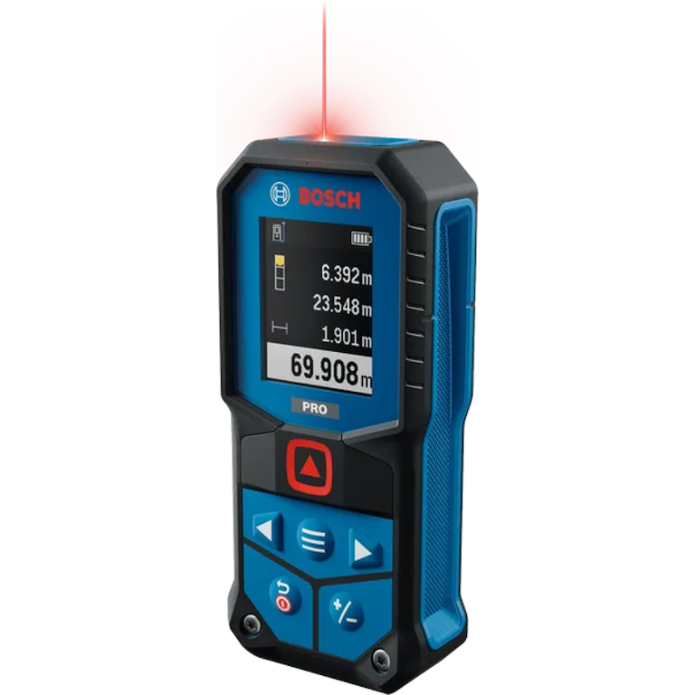 Bosch – Laserski daljinomer PRO GLM70-32, 2 × 1,5 V LR6 (AA) baterije i torbica za nošenje – 0601075400