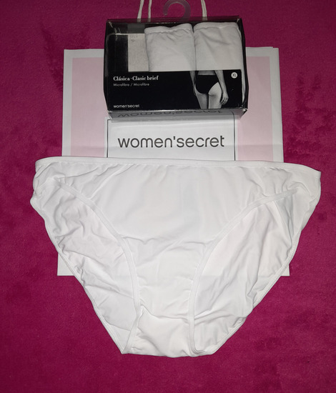 WS 3kom bele microfiber slip L/XL NOVO!%