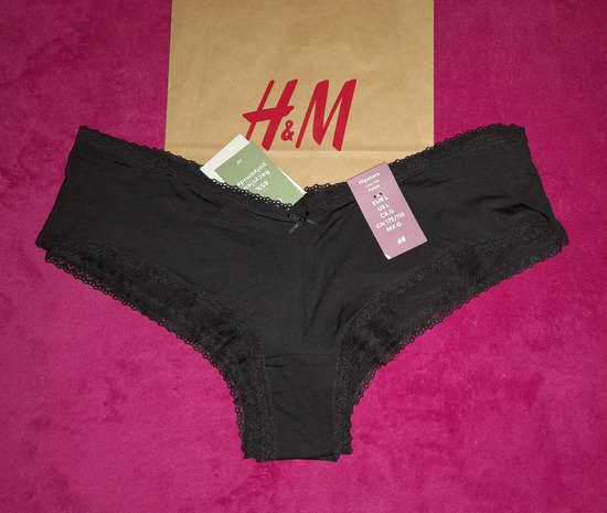 H&M 3kom crne hipsters microfiber NOVO!%
