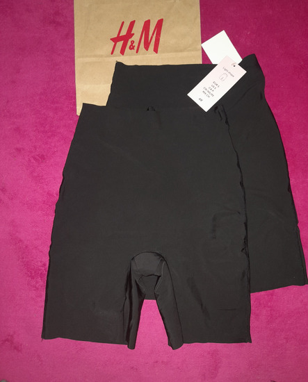 H&M 2kom crne biciklisticke light shape NOVO!%