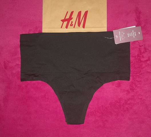 H&M 2kom crne medium shape steznik tange NOVO!%