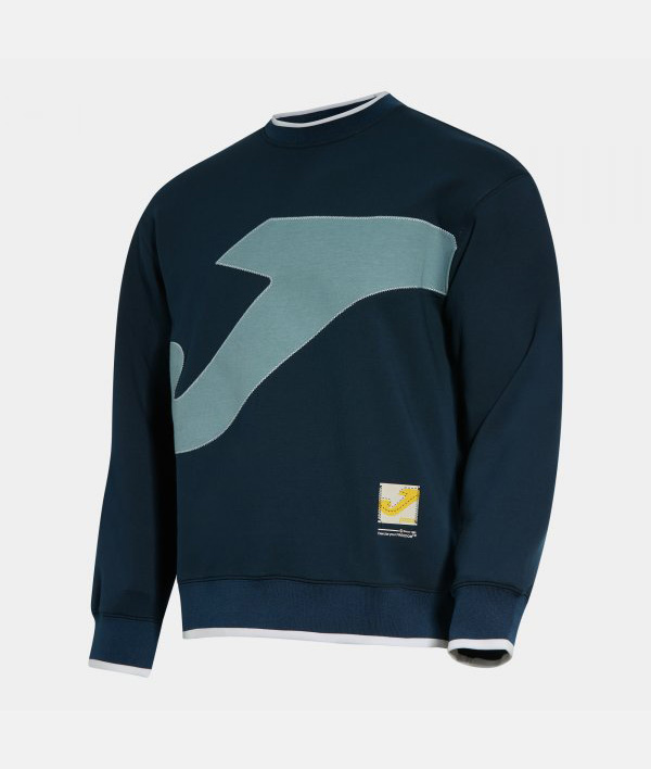 Mikina STEP SWEATSHIRT šedá - modrá námornícka M