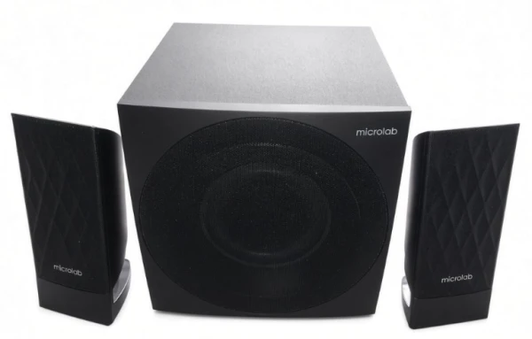 OUTLET - M300 - 25 Aktivni drveni zvucnici 2.1 sistem 38W RMS(14W, 2x12W) 3.5mm