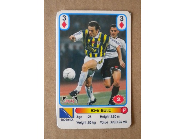 Kartica iz žvaka `Football Stars-Elvir Baljić`
