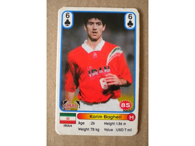 Kartica iz žvaka `Football Stars-Karim Bagheri`