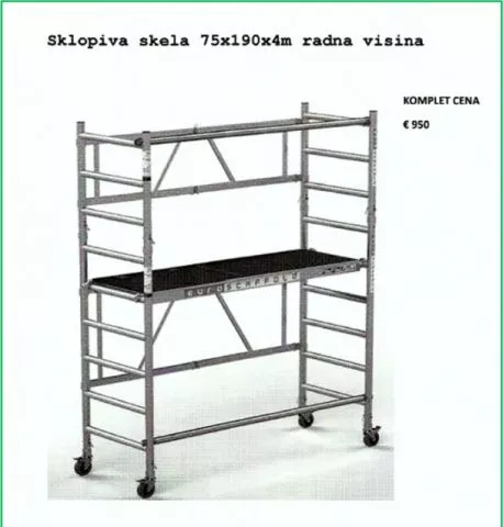 ALUMINIJUMSKA POKRETNA SKELA 75X190X4