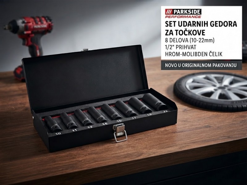 Parkside Performance set udarnih gedora za točkove