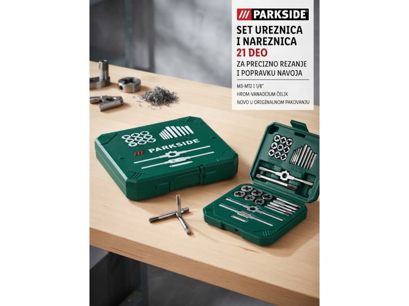 Parkside set ureznica i nareznica (Tap & Die Set)