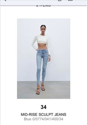 Zara uske farmerke broj 34