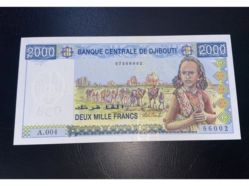 DŽIBUTI 2000 FRANAKA.UNC.