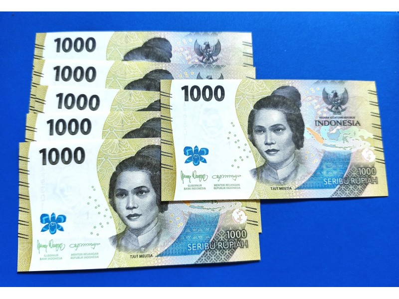 Indonezija UNC -Cena za jednu novčanicu