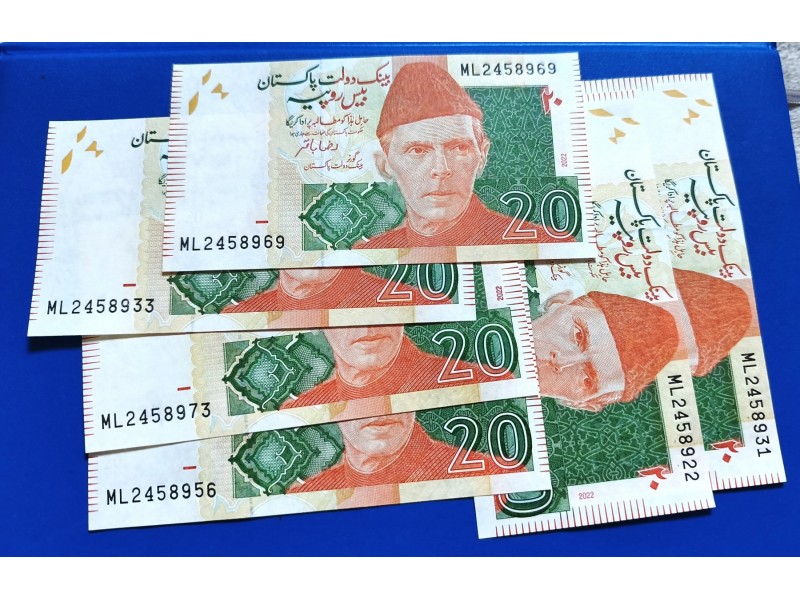 Pakistan UNC -Cena za jednu novčanicu