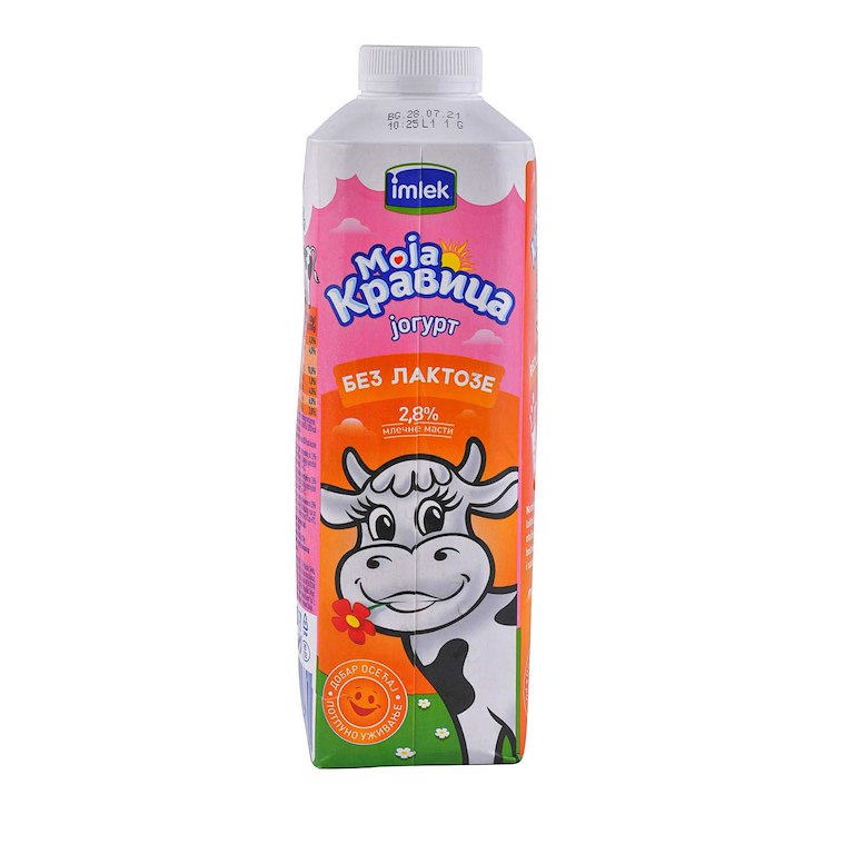Jogurt natur bez laktoze 2,8%mm 950g Moja Kravica
