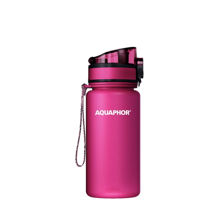 Flašica za vodu City 350ml roze Akvafor