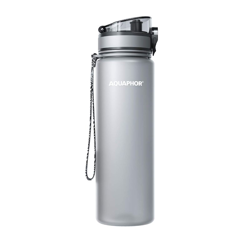 Flašica za vodu City 800ml siva Akvafor