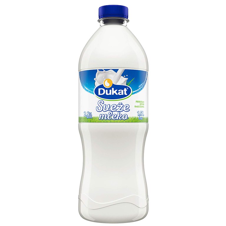 Mleko sveže 2,8%mm 1,5l Dukat