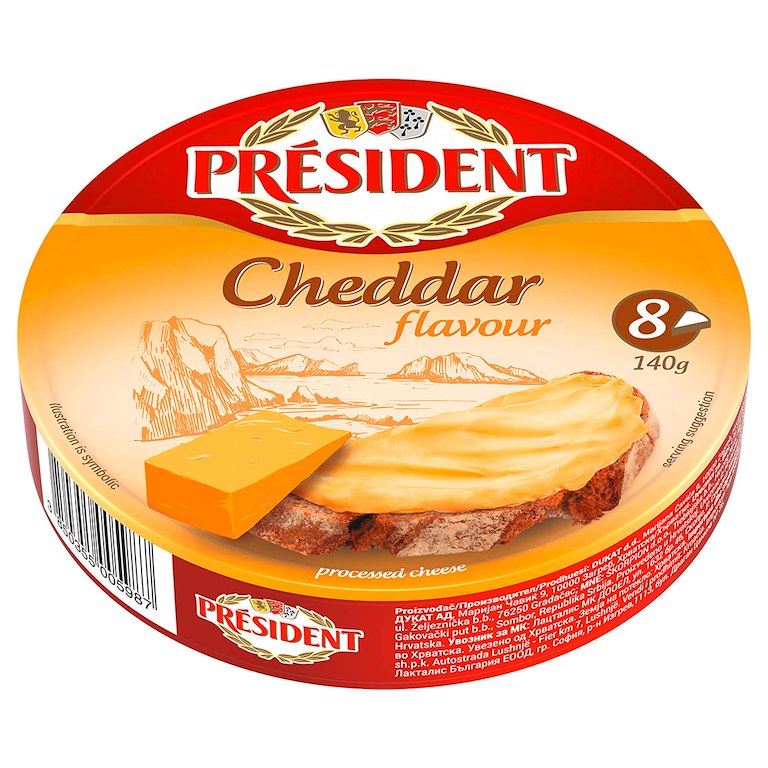 Sir topljeni Cheddar 140g President