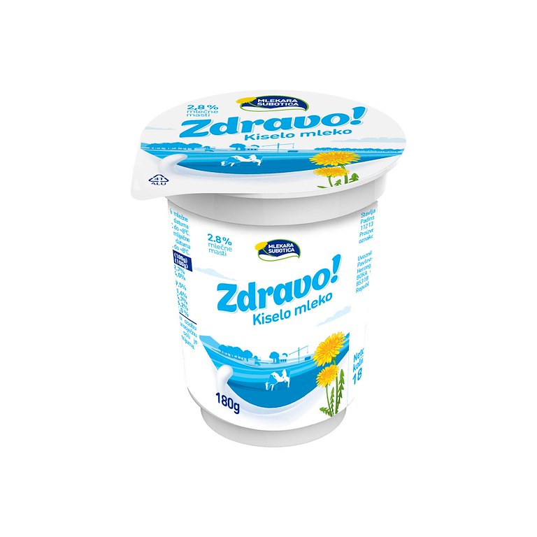 Kiselo mleko 2,8%mm 180g Zdravo