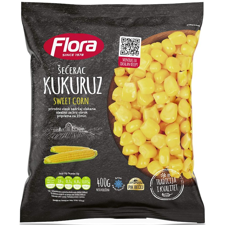 Kukuruz šećerac smrznut 400g Flora