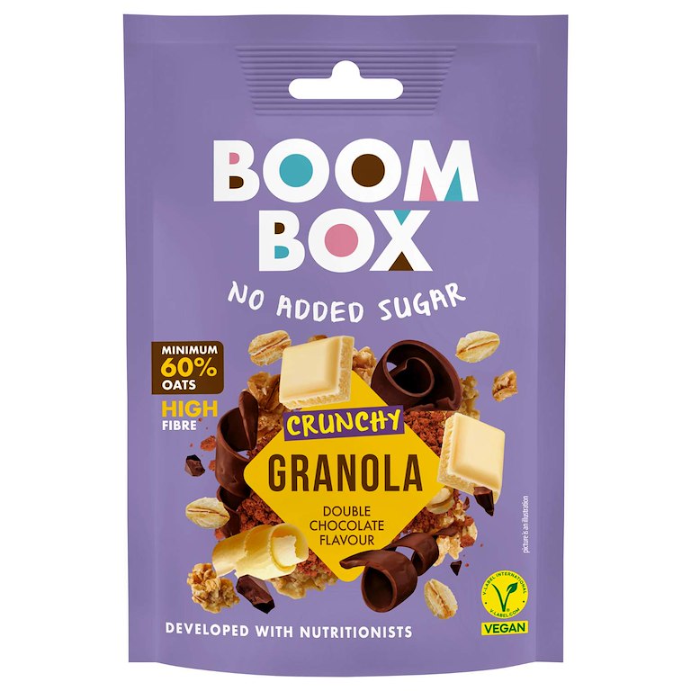 Granola kaša ovsena double čokolada 60g Boom Box
