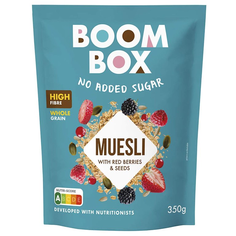 Musli ovseni sa crvenim voćem i semenkama 350g Boom Box