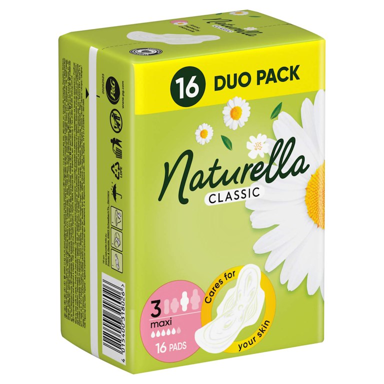 Higijenski ulošci classic maxi sa kamilicom 16kom Naturella