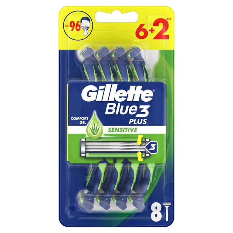 Brijač jednokratni Blue Sensitive 6+2 Gillette