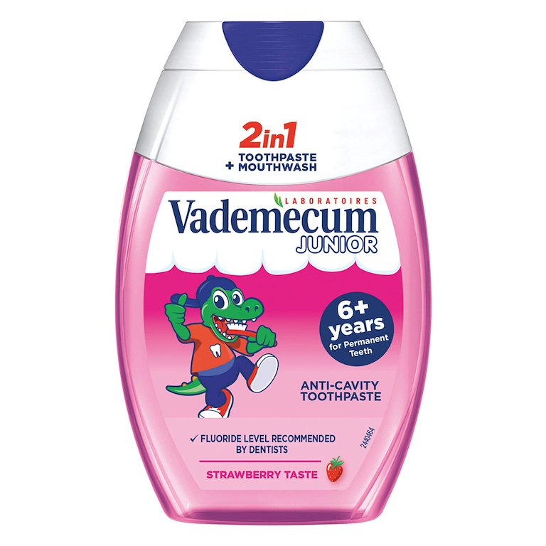 Pasta i tečnost za usta Junior 2u1 jagoda 75ml Vademecum