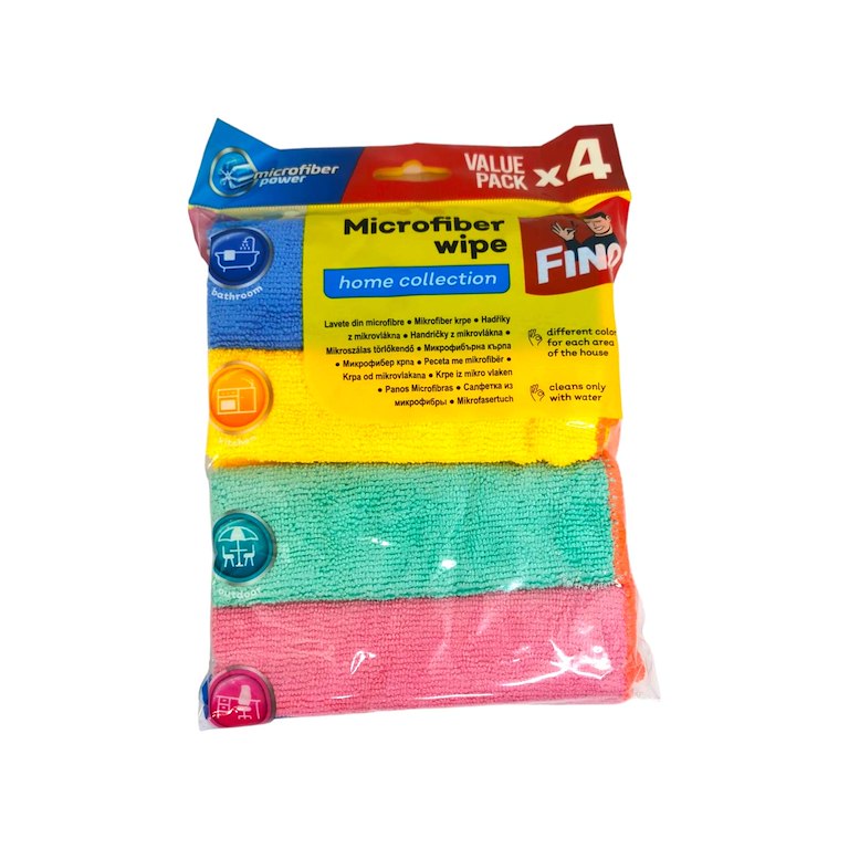 Krpa mikrofiber u boji 4/1 Fino