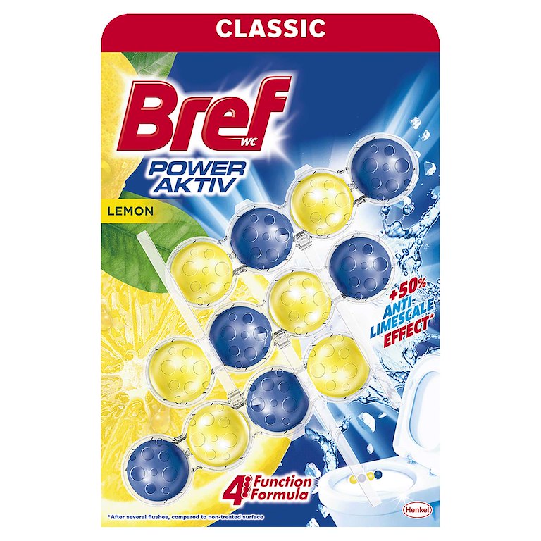 Osveživač WC Bref power active limun 3x50g