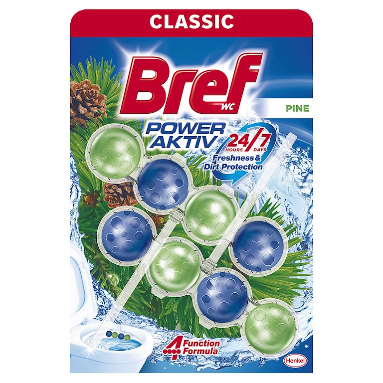 Osveživač WC Bref power active borovina 2x50g