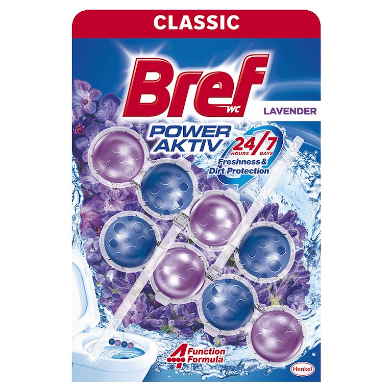 Osveživač WC Bref power active lavanda 2x50g