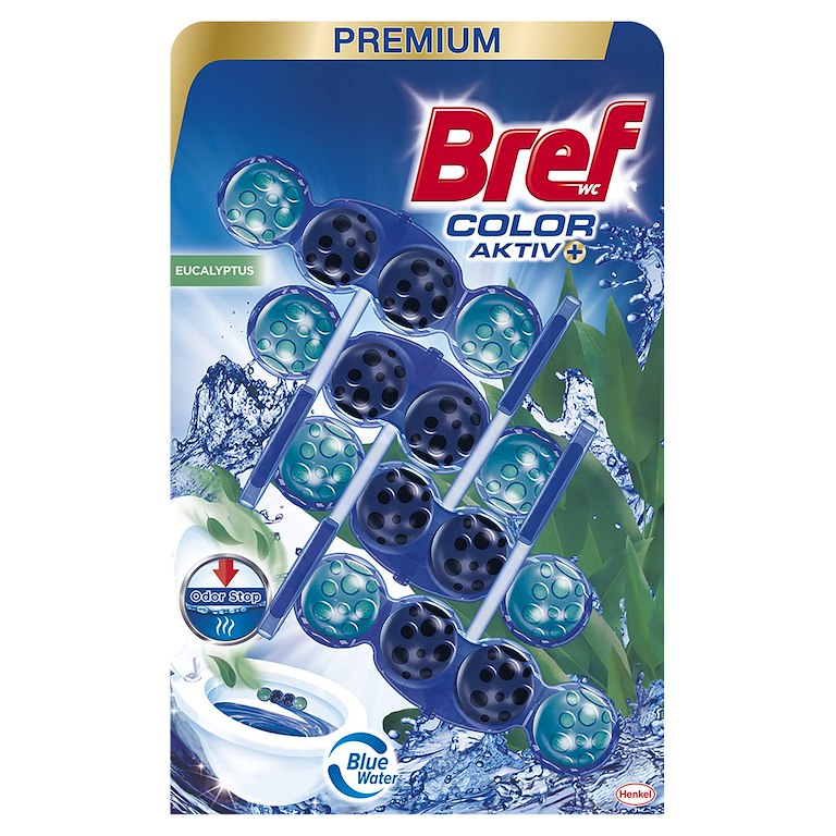 Osveživač WC Bref color active eukaliptus 4x50g