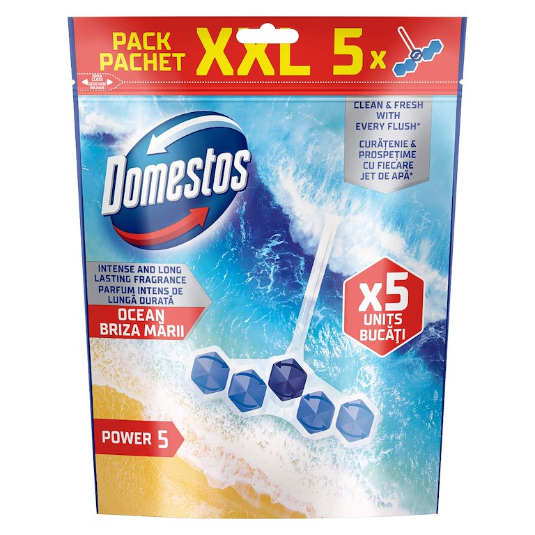 Osveživač WC Domestos power 5 ocean 5x50g