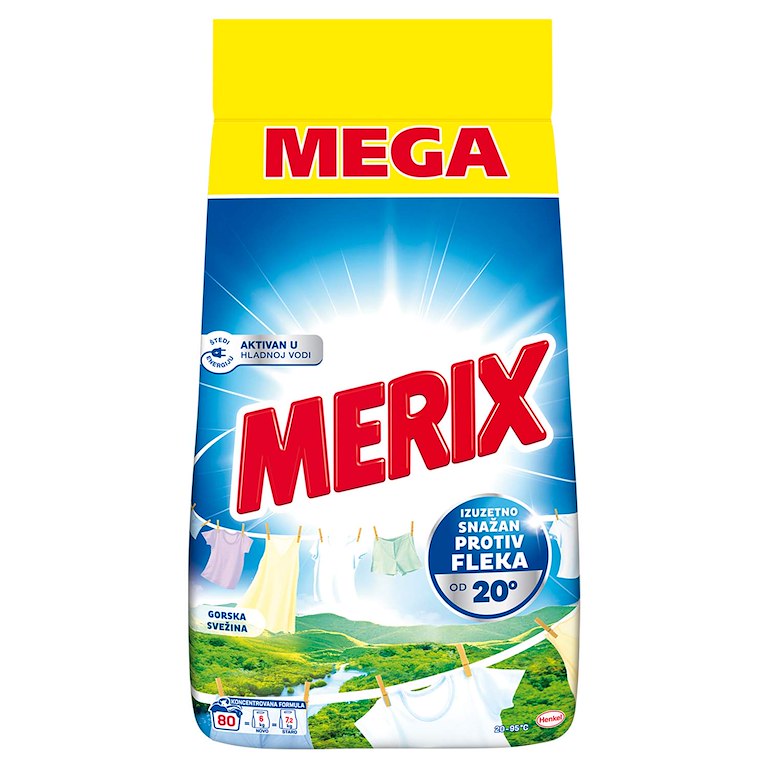 Deterdžent za veš prašak Gorska svežina 6kg Merix