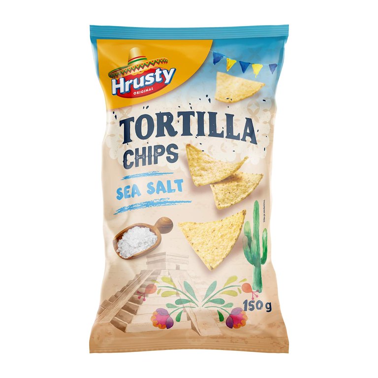 Tortilja čips morska so 150g Hrusty