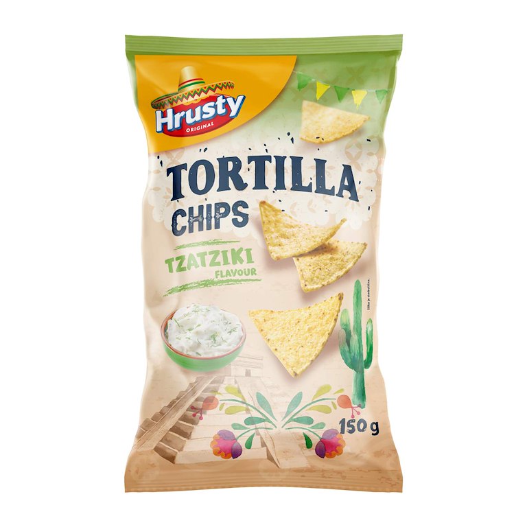 Tortilja čips tzatziki 150g Hrusty